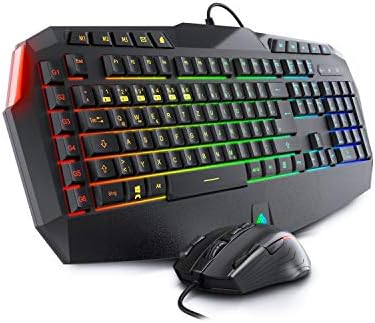BoostBoxx Phobetor Gaming Keyboard & Mouse Set with RGB Lighting QWERTY ...