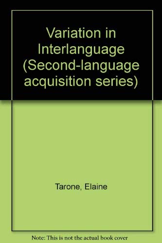 Variation in Interlanguage: Tarone, Elaine: 9780713165982: Amazon.com ...