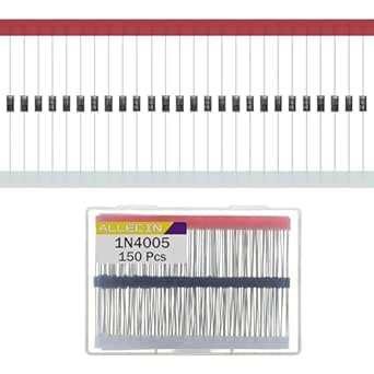 ALLECIN 150Pcs 1N4005 IN4005 Rectifier Diode 1A 600V 4005 Silicon ...