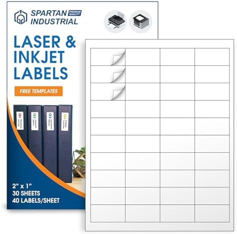 Laser Sheeted Labels (30 Sheets, 2" X 1") : Amazon.ca: Office Products