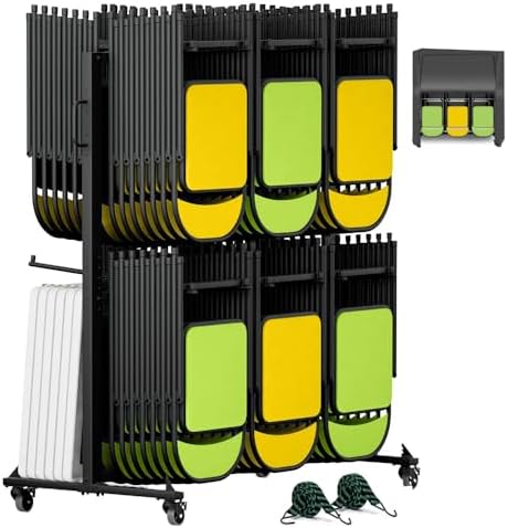 Amazon.com: DWALE Folding Chair Cart -Folding Chair Rack,tolerable 550 ...