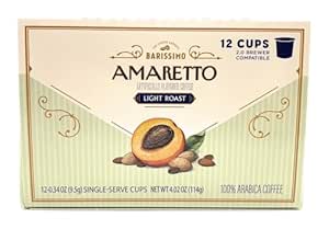 Amazon.com: Amaretto Light Roast Arabica Coffee K-Cup Compatible,12 Single Serve Cups 4.02 oz ...