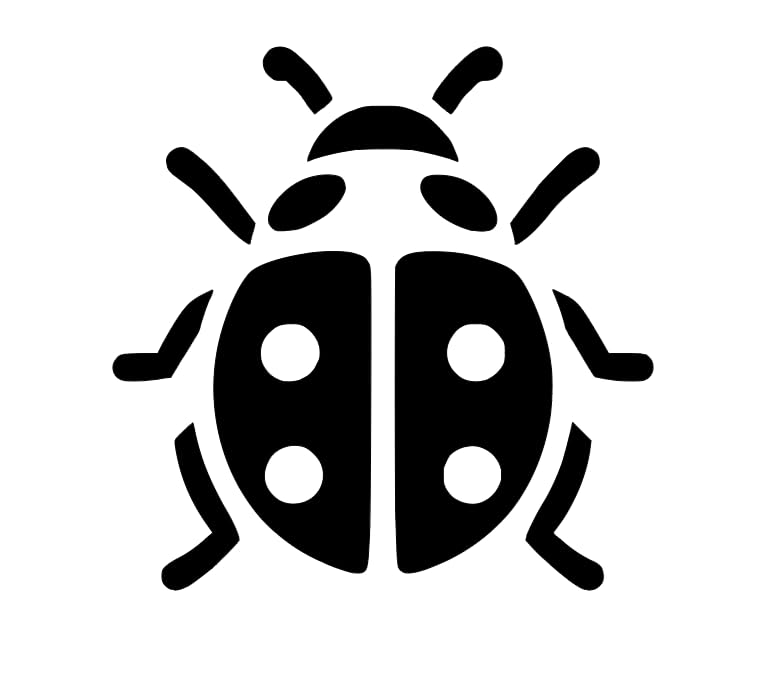 Ladybird Stencil - RE-USABLE 7.5 x 7.5 inch (acetate) : Amazon.co.uk ...
