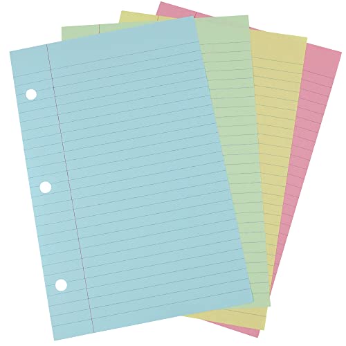Snapklik.com : 5.5 X 8.5 Paper, Pastel, College Ruled Mini Binder Paper ...