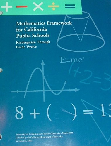 Mathematics Framework for California Public Schools : Kindergarten ...
