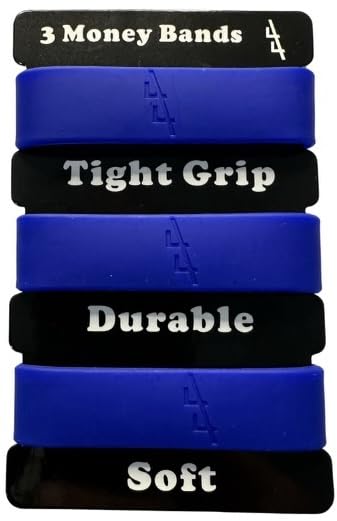 Rubber Money Bands for Cash (3), Wallet Money Clip Alternative (Blue ...