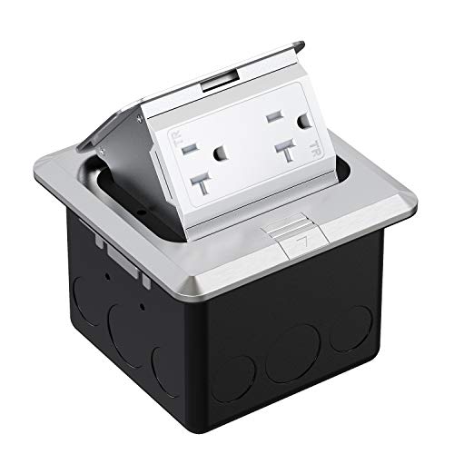 WEBANG Pop Up Floor Outlet Covers Box with 20 Amp Stainless Steel TR ...