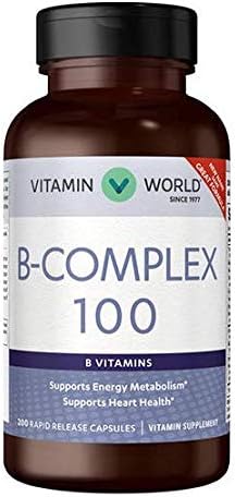 Amazon.com: B-Complex 100 B-Vitamins 200 Rapid Release Capsules ...
