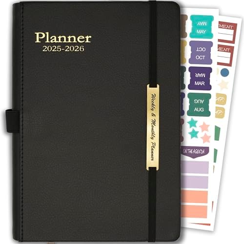 Amazon.com : Day Planner 2025-2026, Hardcover Weekly & Monthly Planner from Jul 2025-Dec 2026 ...