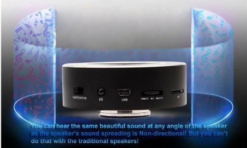 Black Brand Vibration Resonance Household Mini Music Speaker for MP3 PC ...