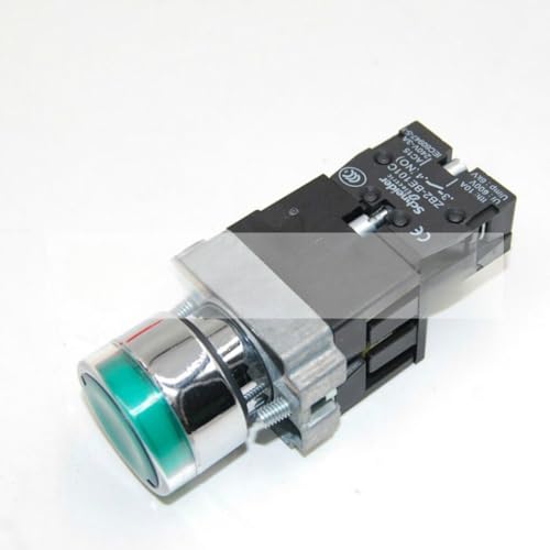 1PC New Self-Reset Green Illuminated Button Switch ZB2-BW06C Green 380V ...