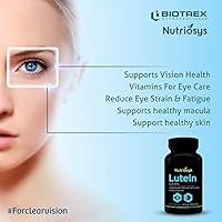 Nutriosys Lutein 20mg Eye Care Supplement to Improve Vision, Blue Light ...