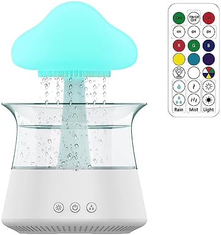 DINACO Raincloud Humidifier Essential Oil Raining Desk Humidifier Rain ...