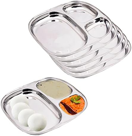 Buy A Z Collection Stainless Steel Heavy Duty Square Small Dinner ...