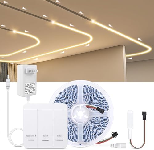 Amazon.com: tlinkosta Chasing LED Lights 32.81ft 3000K, Light Chaser ...