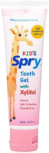 Amazon.com : Spry Natural Xylitol Toothpaste for Baby, Toddler and Kids ...