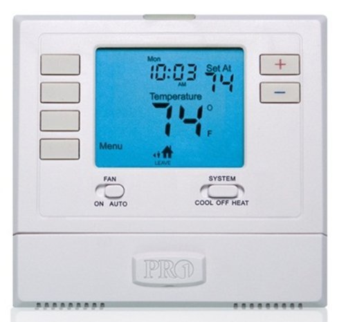 PRO1 IAQ T725 Programmable 2H/1C Digital Heat Pump Thermostat with 4 sq ...