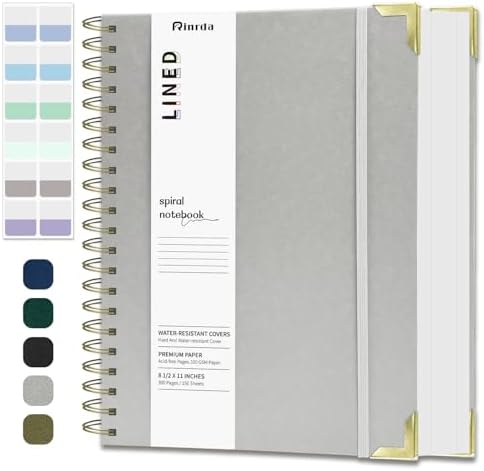 Amazon.com : EOOUT Lined Spiral Journal Notebook, 110 Pages, A4 8.5 x ...
