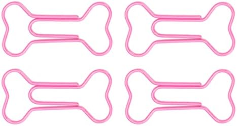 Amazon.com : Bone Paper Clips, 100pcs Pink Dog Bone Design Paper Clips ...