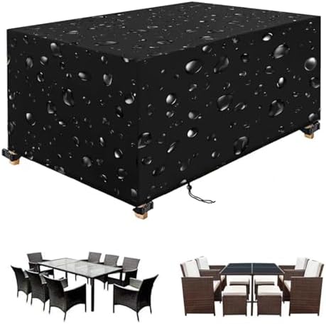 NXMYDBD Gartenmöbel Abdeckung 210x200x75cm/LxWxH Schwarz Abdeckung für ...