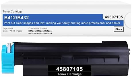 Amazon.com: MIOOHEE B412 B432 Black Toner Cartridge Replacement for OKI ...