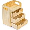 Amazon.com: Hedume Wooden Desk Organizer with 3 Drawers, Desktop Drawer ...
