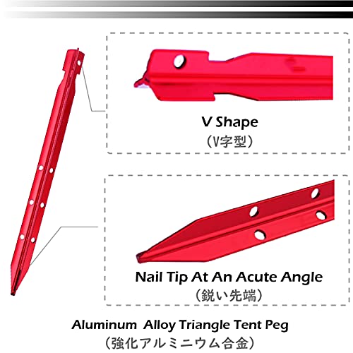 Snapklik.com : TRIWONDER Tent Stakes Heavy Duty Metal Ground Pegs ...