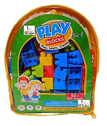 Buy FLYmart Creative Smart Building Blocks: 50-Piece Indoor Brain Game ...