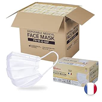 Iris Ohyama, 2500 mascherine chirurgiche monouso tipo IIR (50 set da 50 ...