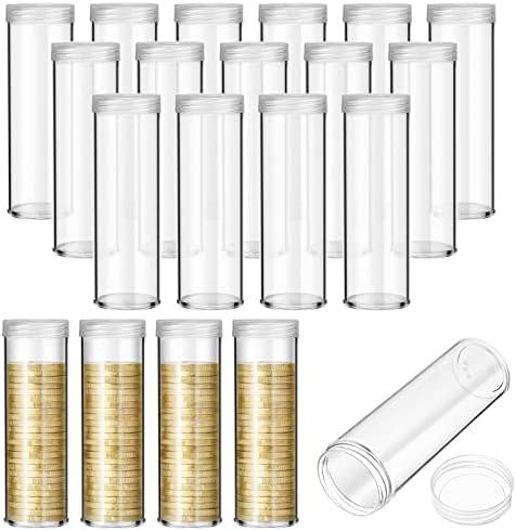 Amazon.com : MUDOR 40 Pack Coin Storage Tube for Half Dollar, Plastic ...