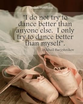 Ballet Notebook: 8' x 10'' Ballet Dancer Dancing Blank Ruled Lined ...