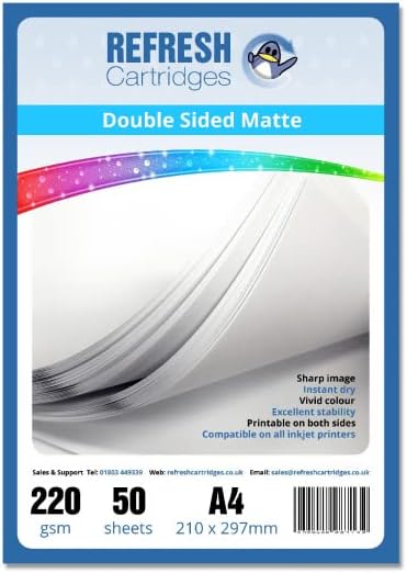 Refresh Cartridges Duo Matte/Double Sided A4 Professional Inkjet Photo ...