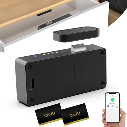 eLinkSmart Smart Cabinet Lock, Hidden No Drill Adhesive Magnetic Baby ...