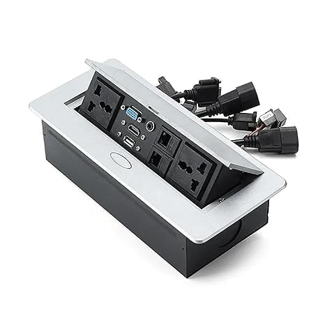 WiredCom® Table Pop up Strip Box Conference Table Power Hub Outlet ...
