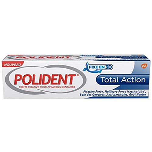 Polident Fixe en 3D Total Action Fixation Forte 40g (lot de 3) pour ...