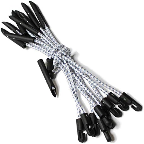 100 Elastic Shock Cord Bungee Toggle Tie Down Fixings - Netting ...