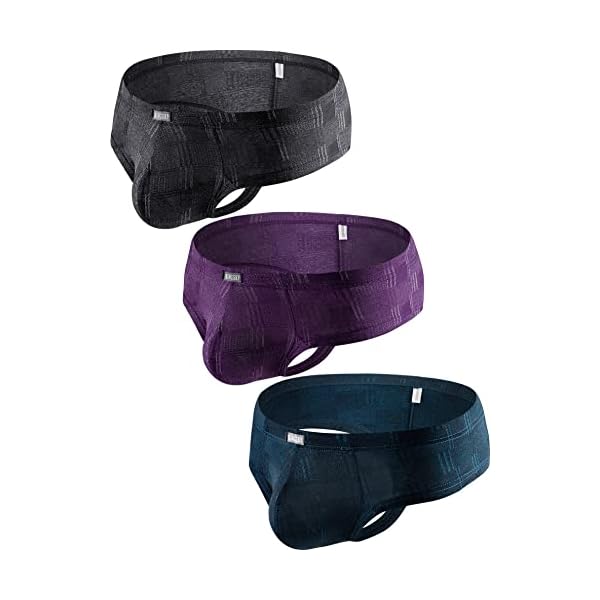 IKINGSKY Men's Four Way Stretch Cheeky Boxer Briefs Sexy Mini Cheek ...