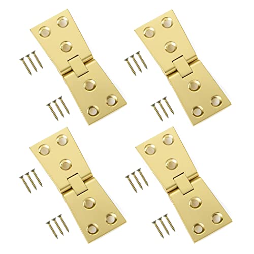 TERF Heavy Duty Polished Brass Counter Flap Hinges 100mm X 32mm (4” X 1 ...
