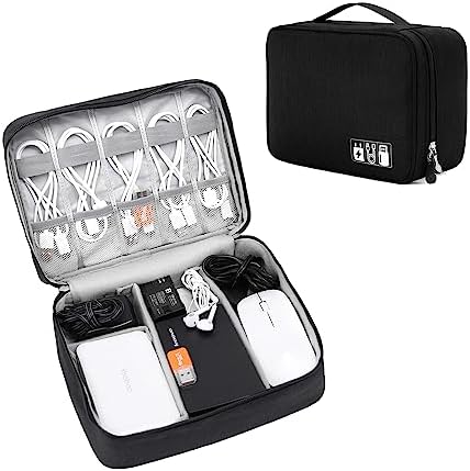 Amazon.com : ZYHKJYL Electronics Organizer, Travel Cable Organizer Case ...
