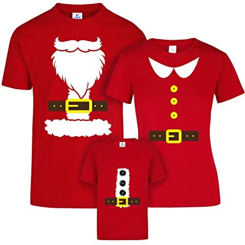 Playera Navideñas Para Familia o Novios Familia Santa Claus Para Dama ...