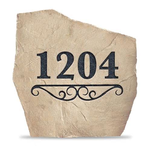 Amazon.com: Personalized Address Stone - Address Sign Garden Stone ...