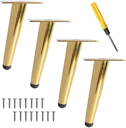 Toolzia 4Pcs Metal Oblique Furniture Legs 15cm,Cone Cabinet Legs ...