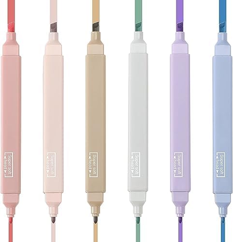 GOTIDEAL Miramar Aesthetic Cute Pastel Highlighters Set, Dual Tip 12 ...