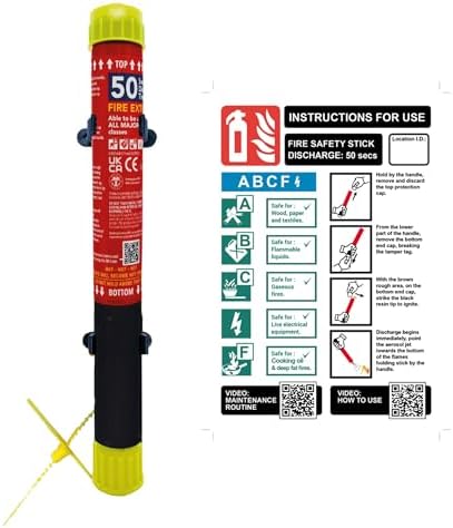Fire Safety Stick - Fire Extinguisher A, B, C, F & Electrical - 50 ...