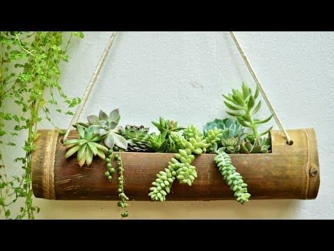 Orbit Handcraft Bamboo Wall Hanging Single Step Planter Hanging Pot ...