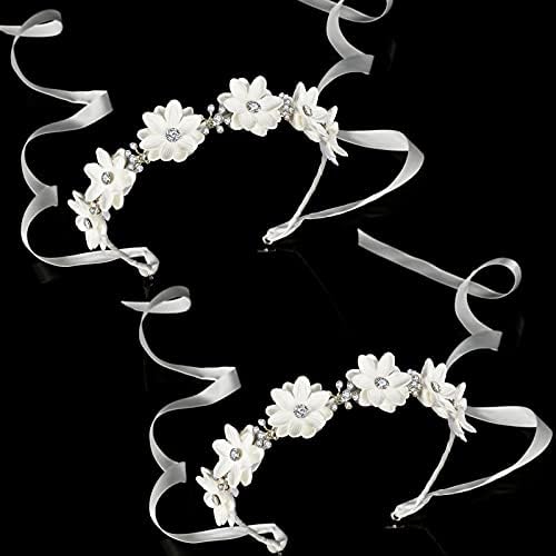 Amazon.com : Retrowavy 2 Pcs Flower Girl Headpiece Rhinestone Crystal ...
