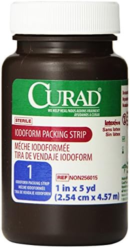 Amazon.com: CURAD Sterile Iodoform Gauze Packing Strips, 1" x 5 yds ...