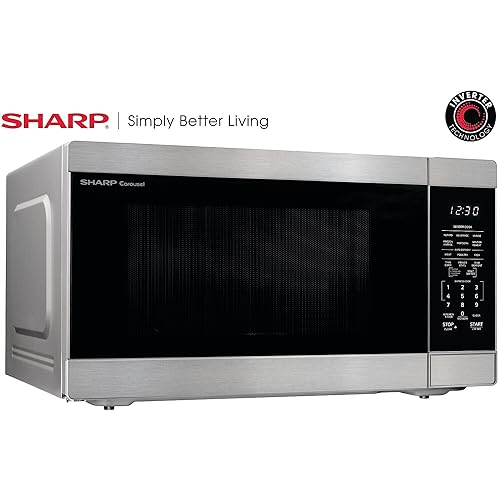 SHARP Countertop Microwave Oven with Removable 16.5″ Carousel Turntable ...