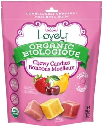 Amazon.com : Lovely Candy Co. Organic Chewy Candies 8oz Bag (1-pack ...