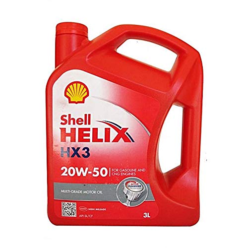 Shell Helix HX3 20W50 Motor Oil, 3LTR for Petrol, Diesel and Gas ...